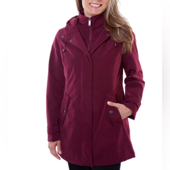 HFX | Jackets & Coats | Womens Maroon Winter Raincoat | Poshmark